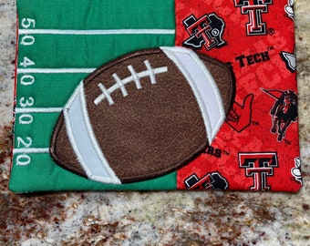 Football Mug Rug | Etsy