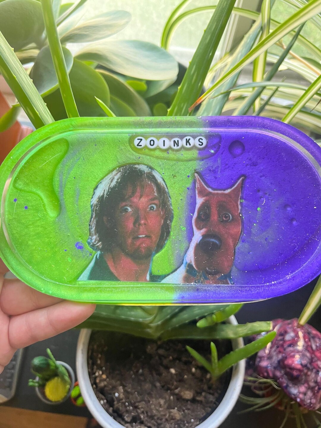 Scooby Doo Resin Tray/zoinks Rolling Tray/resin Scooby Doo Tray/scooby ...