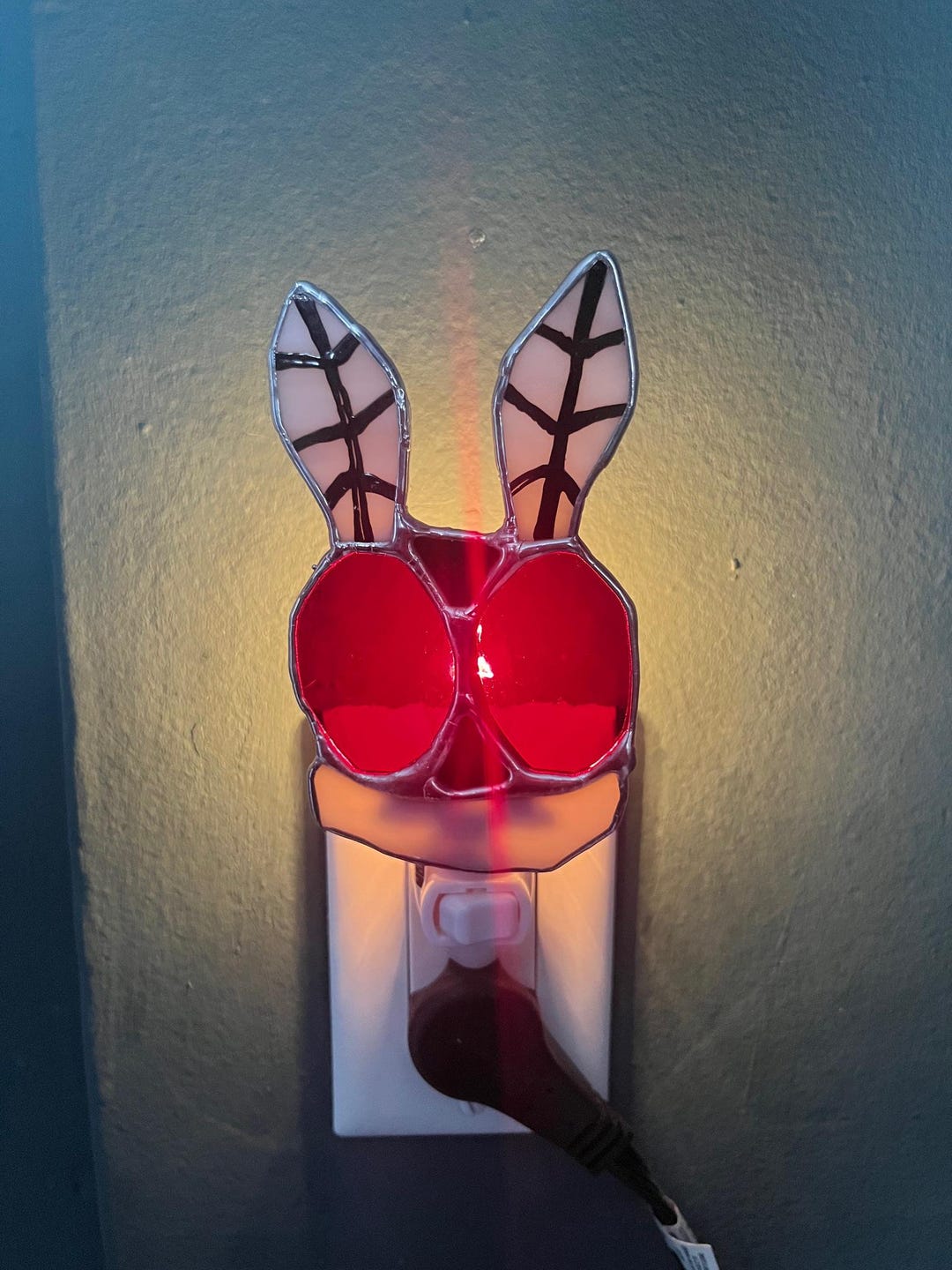 Moth Man Night Light/stained Glass Mothman Night Light/cryptid Stained ...