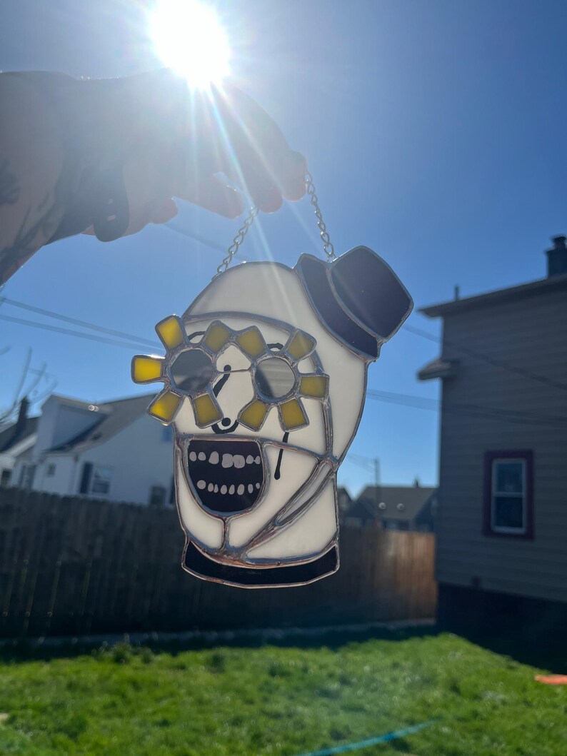 Art the Clown Terrifier Stained Glass Art, Horror Movie Decor - Etsy