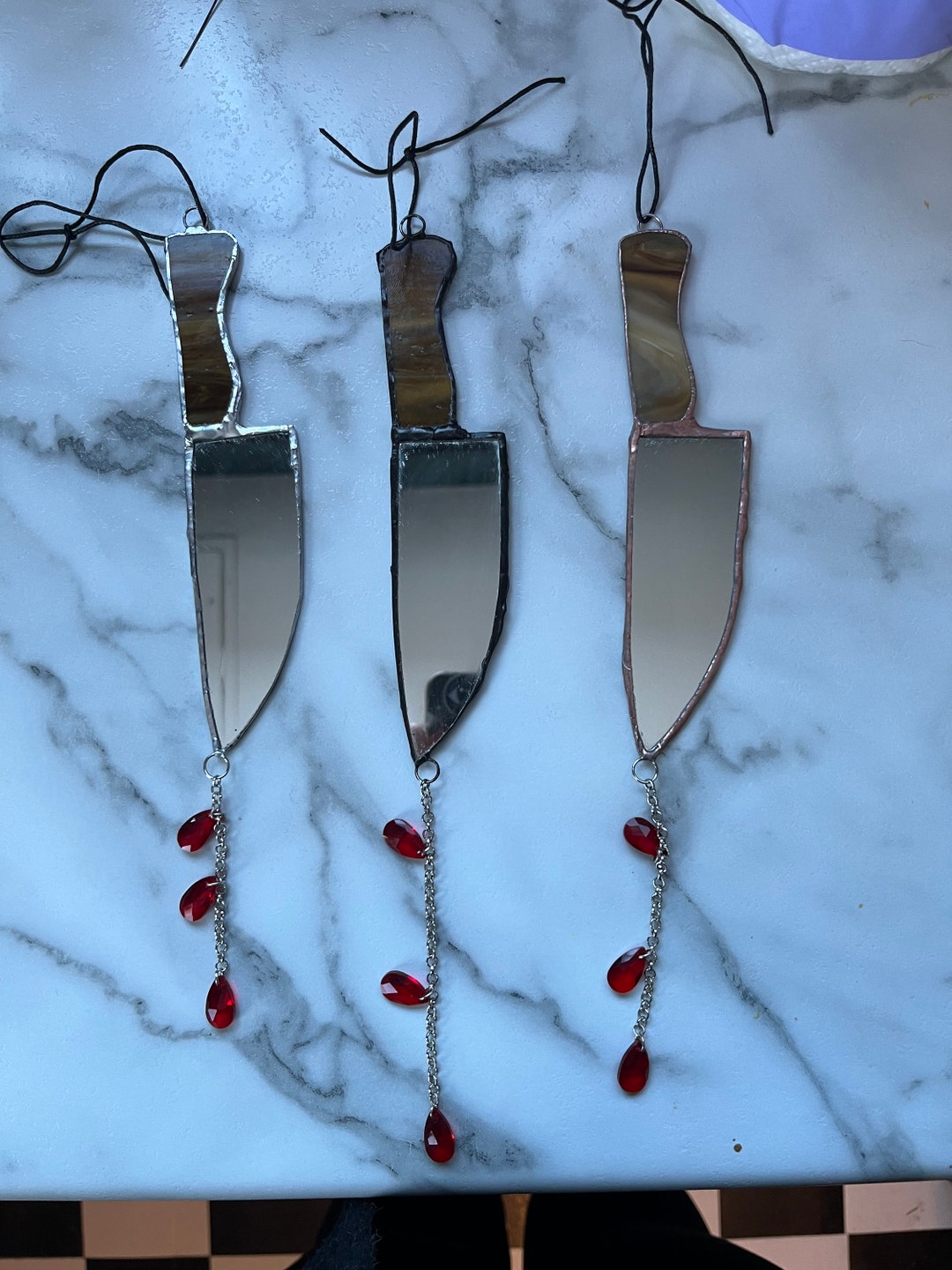 Mirror Knife Stained Glass/knife Glass - Etsy