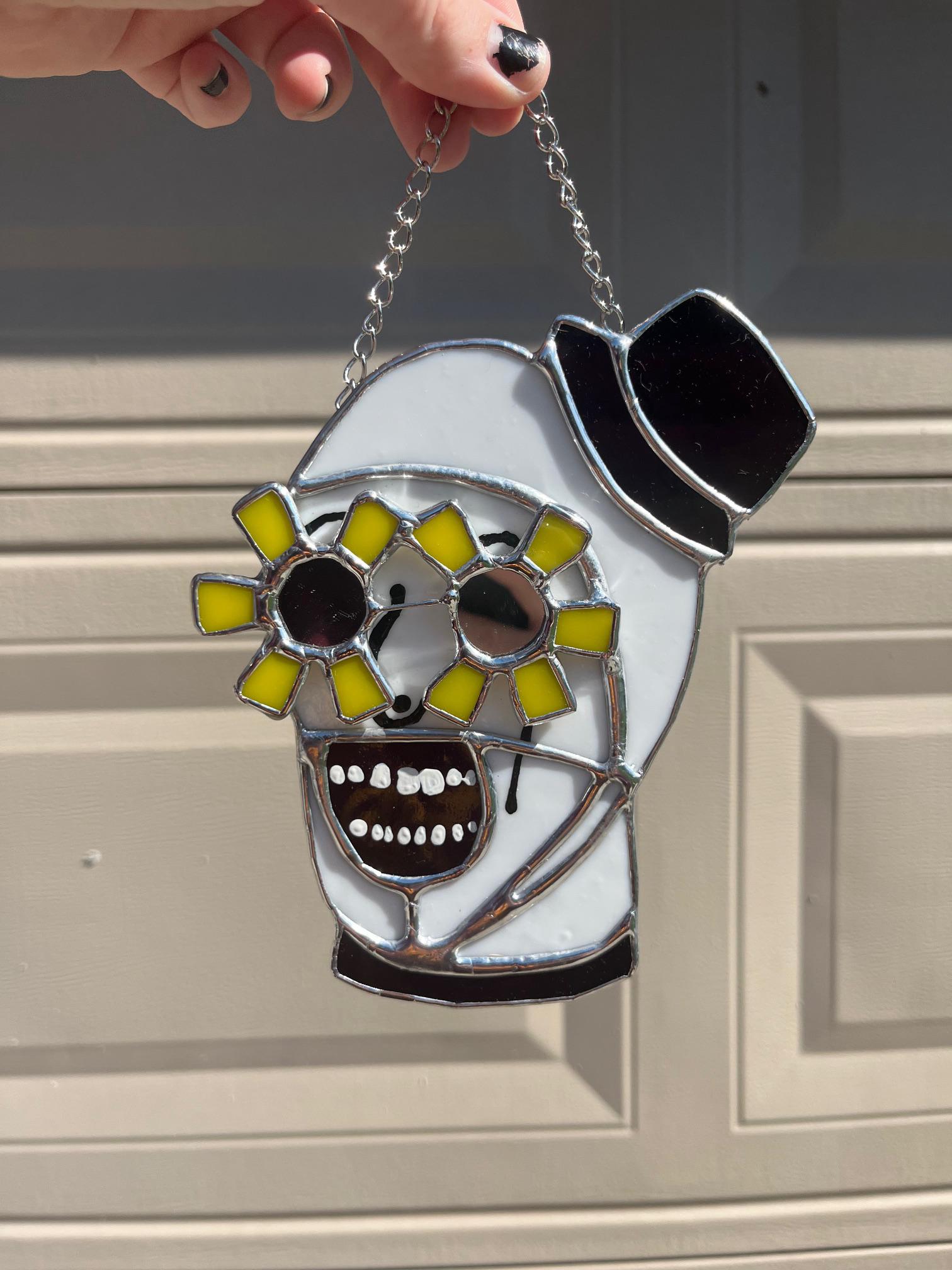 Art the Clown Terrifier Stained Glass Art, Horror Movie Decor - Etsy