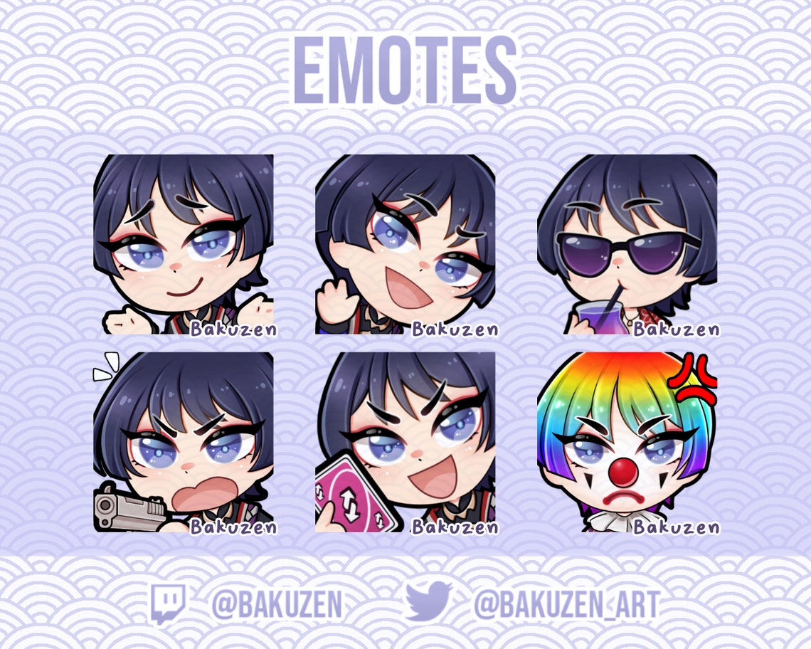 Scaramouche Genshin Impact Emote Pack for Twitch Discord & - Etsy Canada