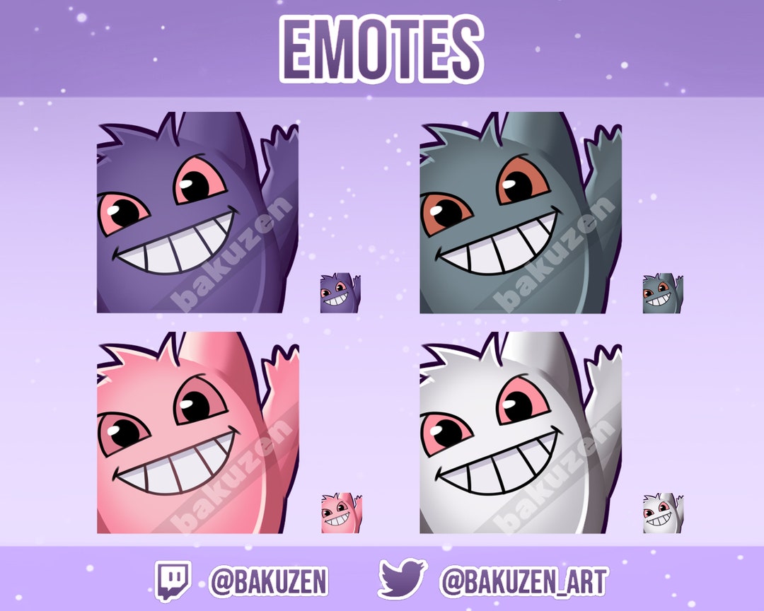 Gengar Hi Emote - Ghost/poison Shiny Pokemon Type Gastly/haunter ...