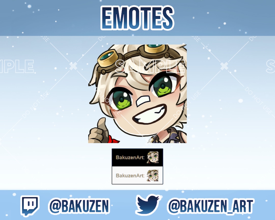 Bennett genshin Impact Thumbs Up/ok Emote for Twitch Discord - Etsy ...