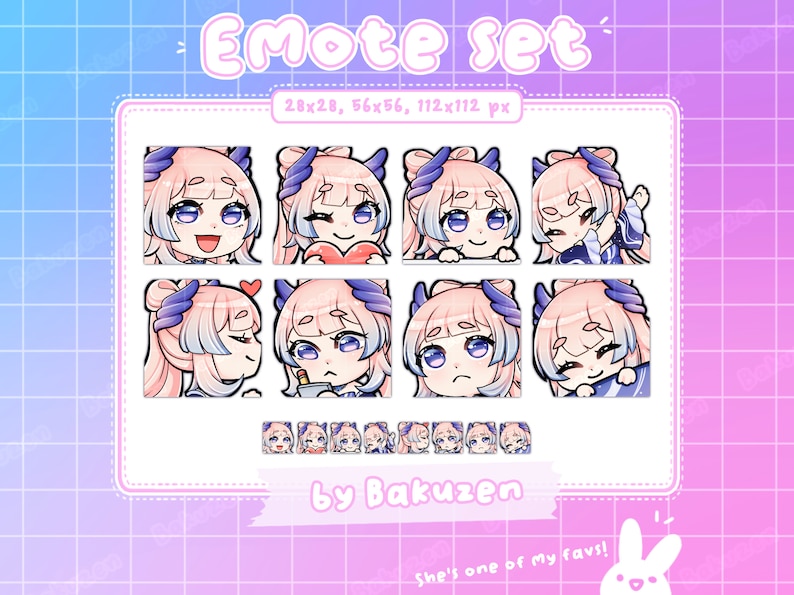 Kokomi Genshin Impact Emote Pack for Twitch, Discord & Youtube smile ...