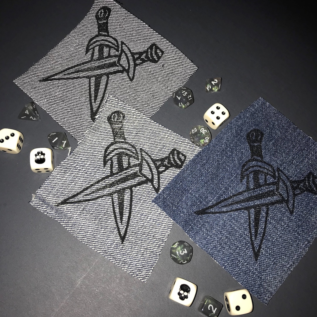 Crossed Blades RPG Class Patches, Fighter, Rogue, Patches for Jeans ...