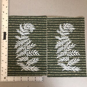 Fern Patch, Upcycled Twill or Poly Weave, Block Printed Patches for ...