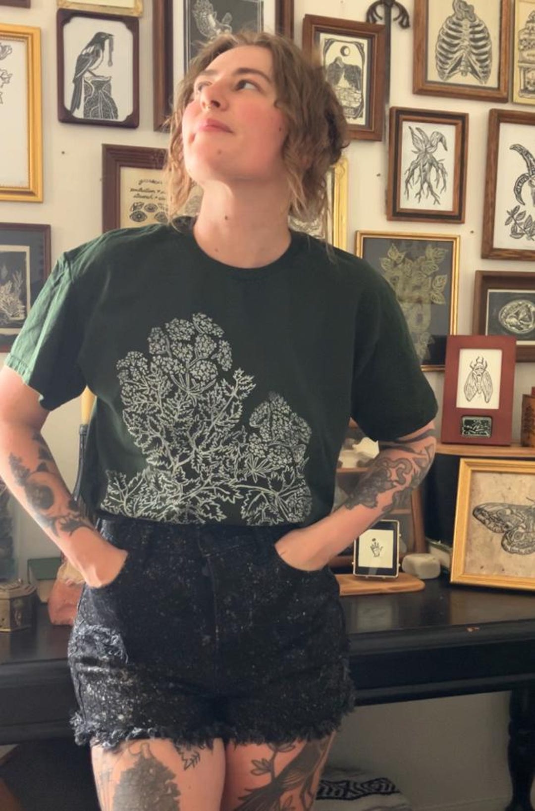 Poison Hemlock Nature Printed Tshirt, Unisex, Cotton, Forest Trees ...