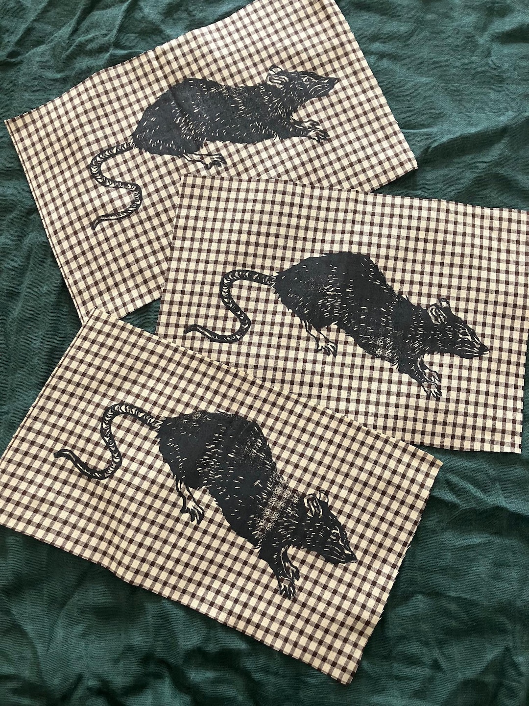 Rat Patch, Thrifted Fabric, Block Printed Patches for Jeans, Jacket ...