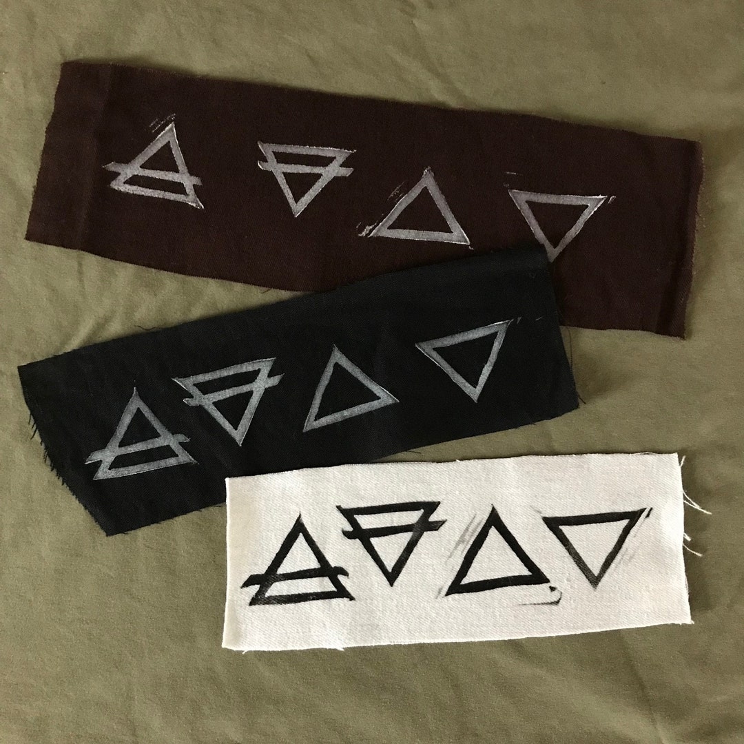 Alchemy Symbols Patch on Cottontwill or Linen, Recycled Fabric, Printed ...