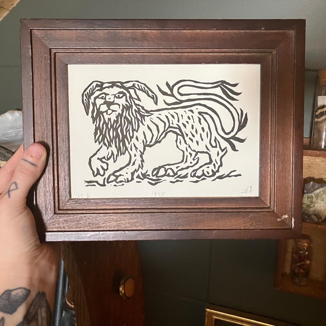 Medieval Lion "rex" Second Edition Print, Creature Illustration ...