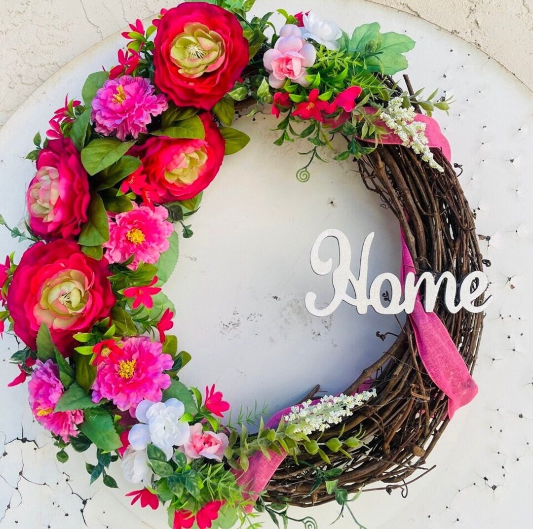 Welcome Home Spring Wreath - Etsy
