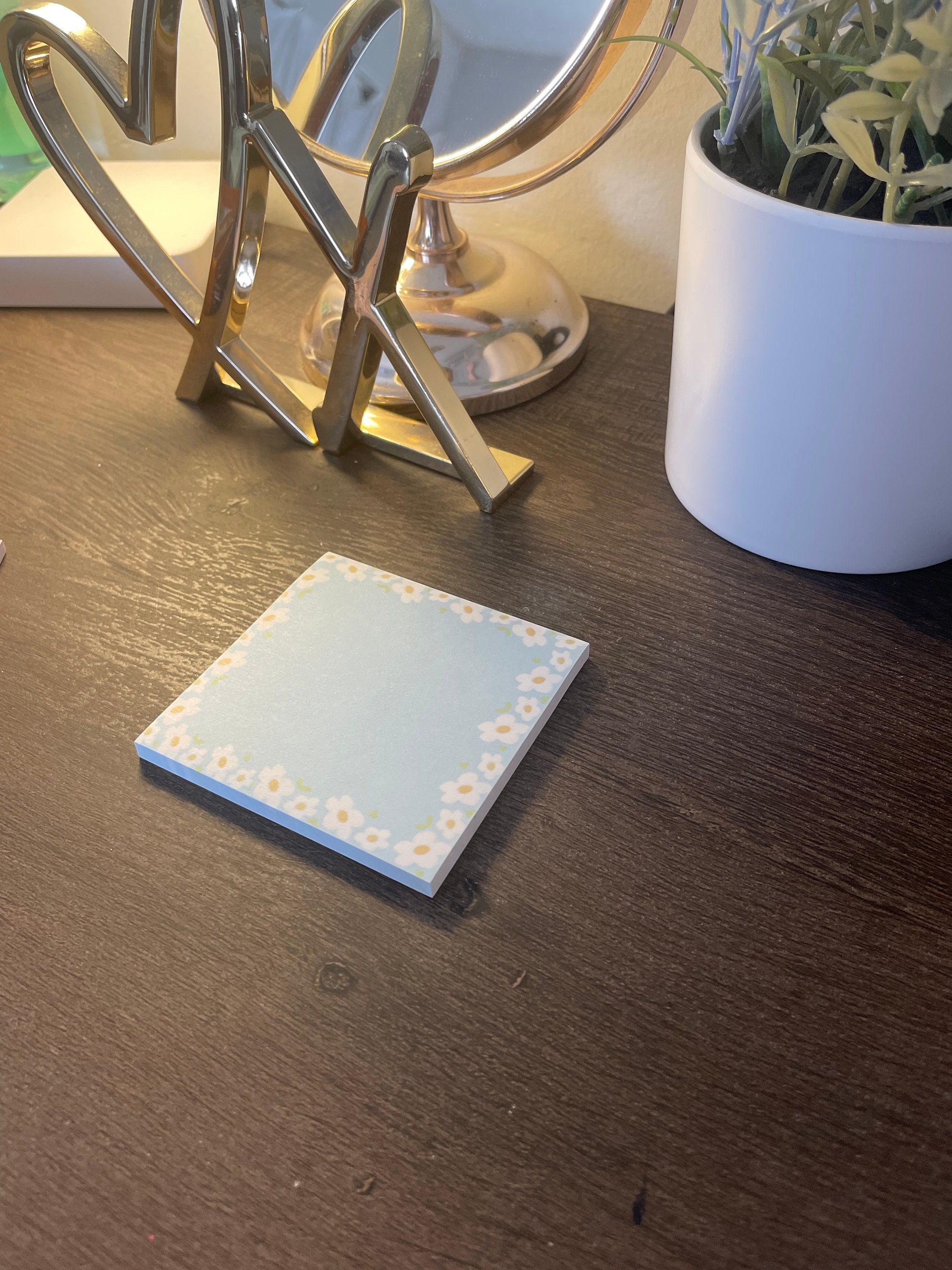 Blue Daisy Boarder Sticky Post It Notes 50 Sheets. - Etsy