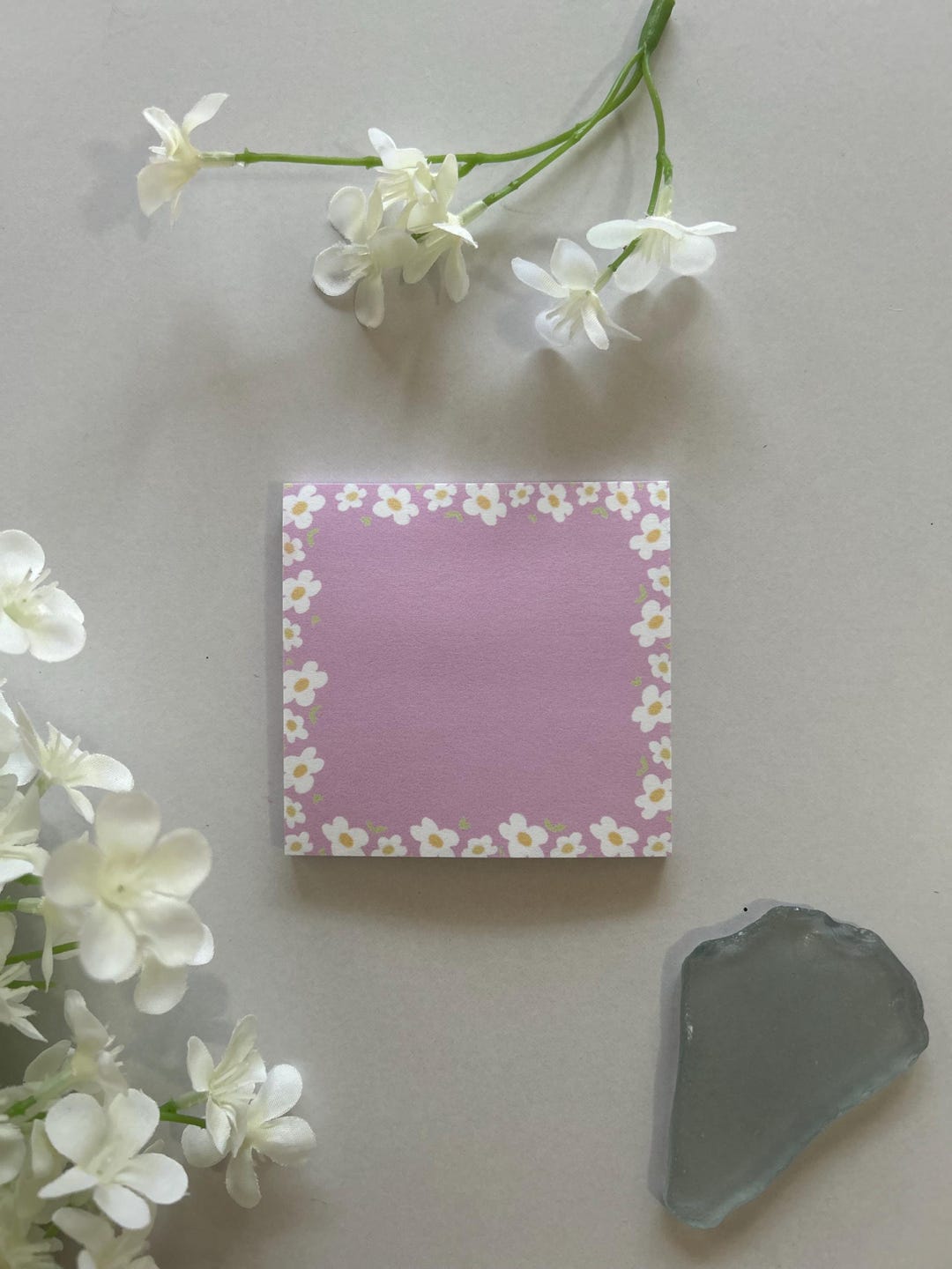 Pink Daisy Border Sticky Post It Notes 50 Sheets. - Etsy