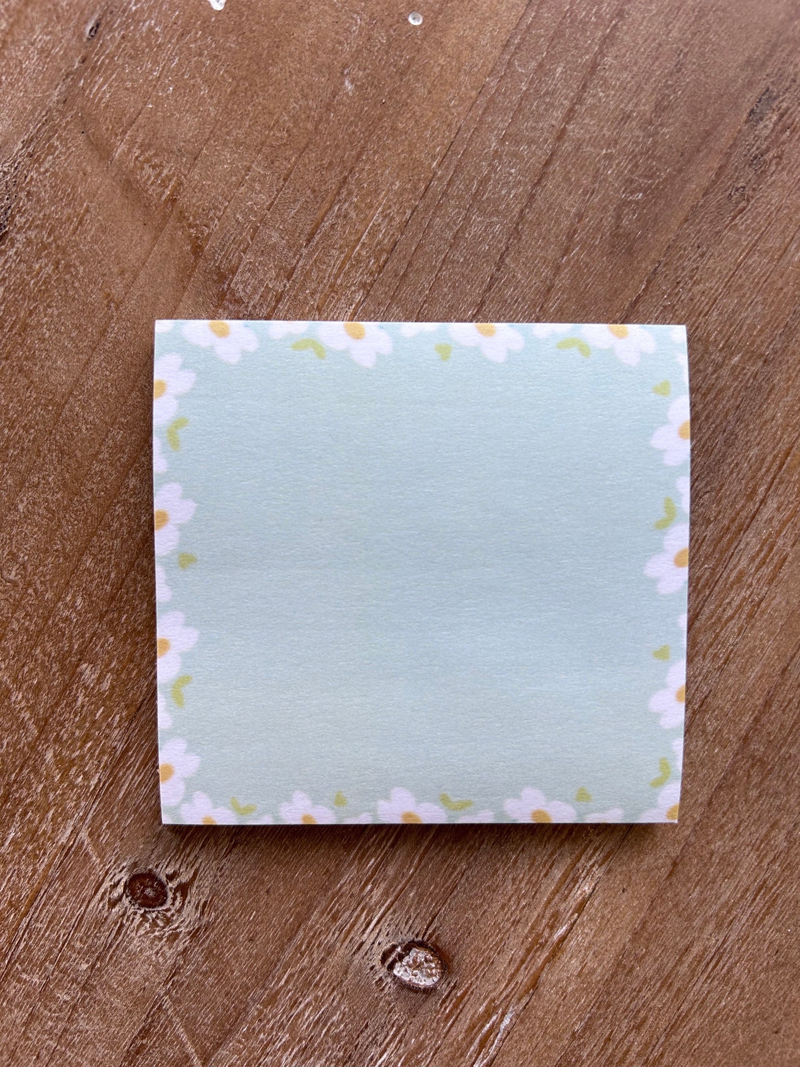 Green Daisy Border Sticky Post It Notes 50 Sheets. - Etsy