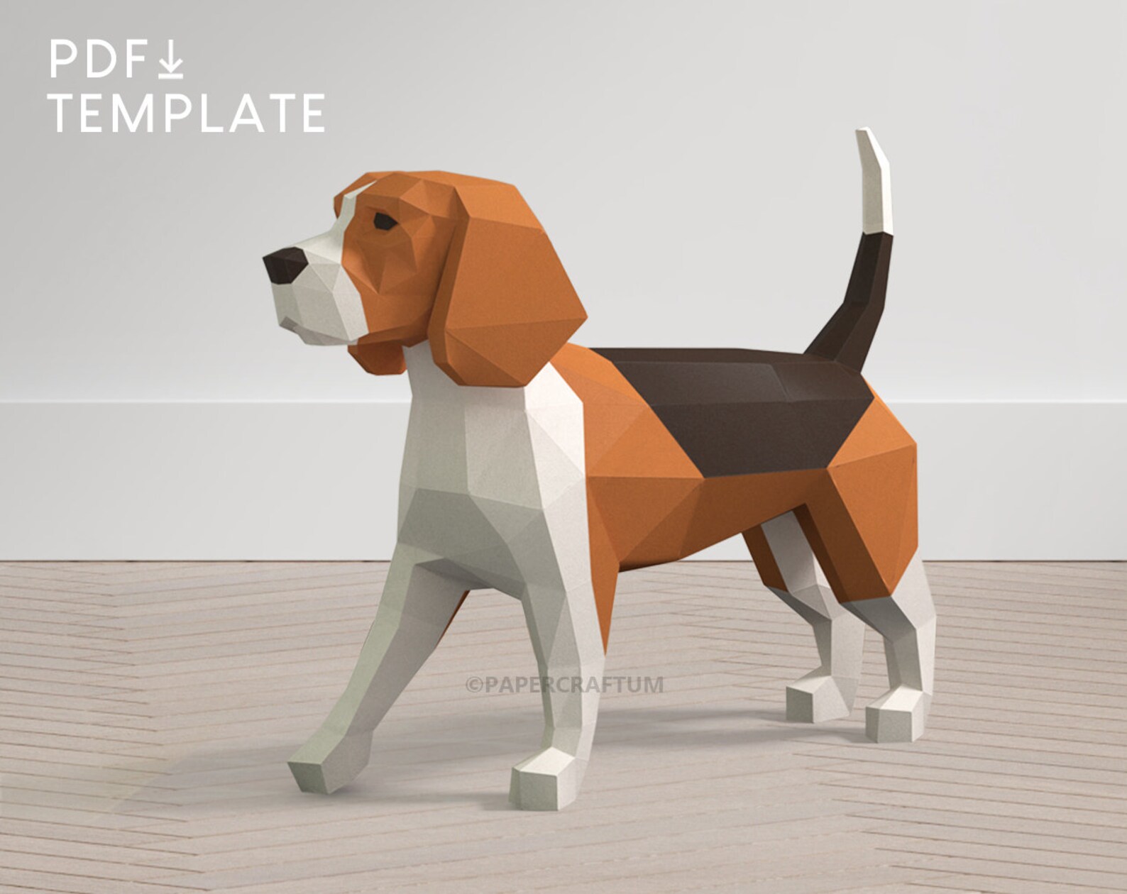 Beagle Papercraft Dog Papercraft Papercraft Animals PDF - Etsy Canada