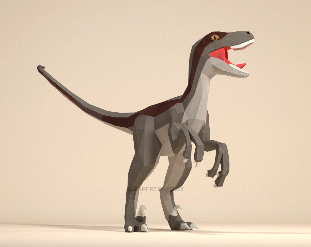 Raptor Papercraft 3D Velociraptor Papercraft Kit Dinosaur - Etsy Canada