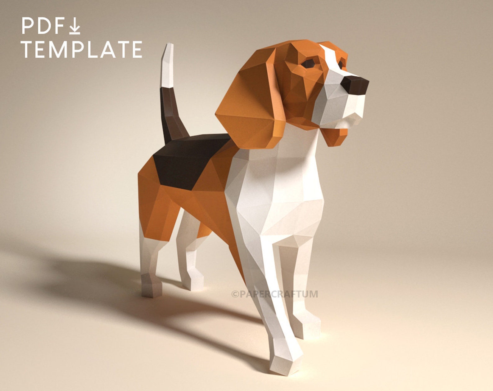 Beagle Papercraft Dog Papercraft Papercraft Animals PDF - Etsy Canada