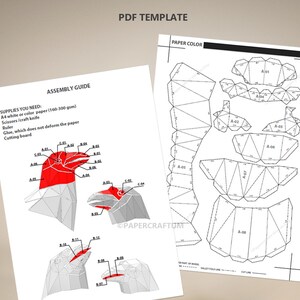 Raven Papercraft Raven Diy Paper Statue Crow 3D Low Poly - Etsy Canada