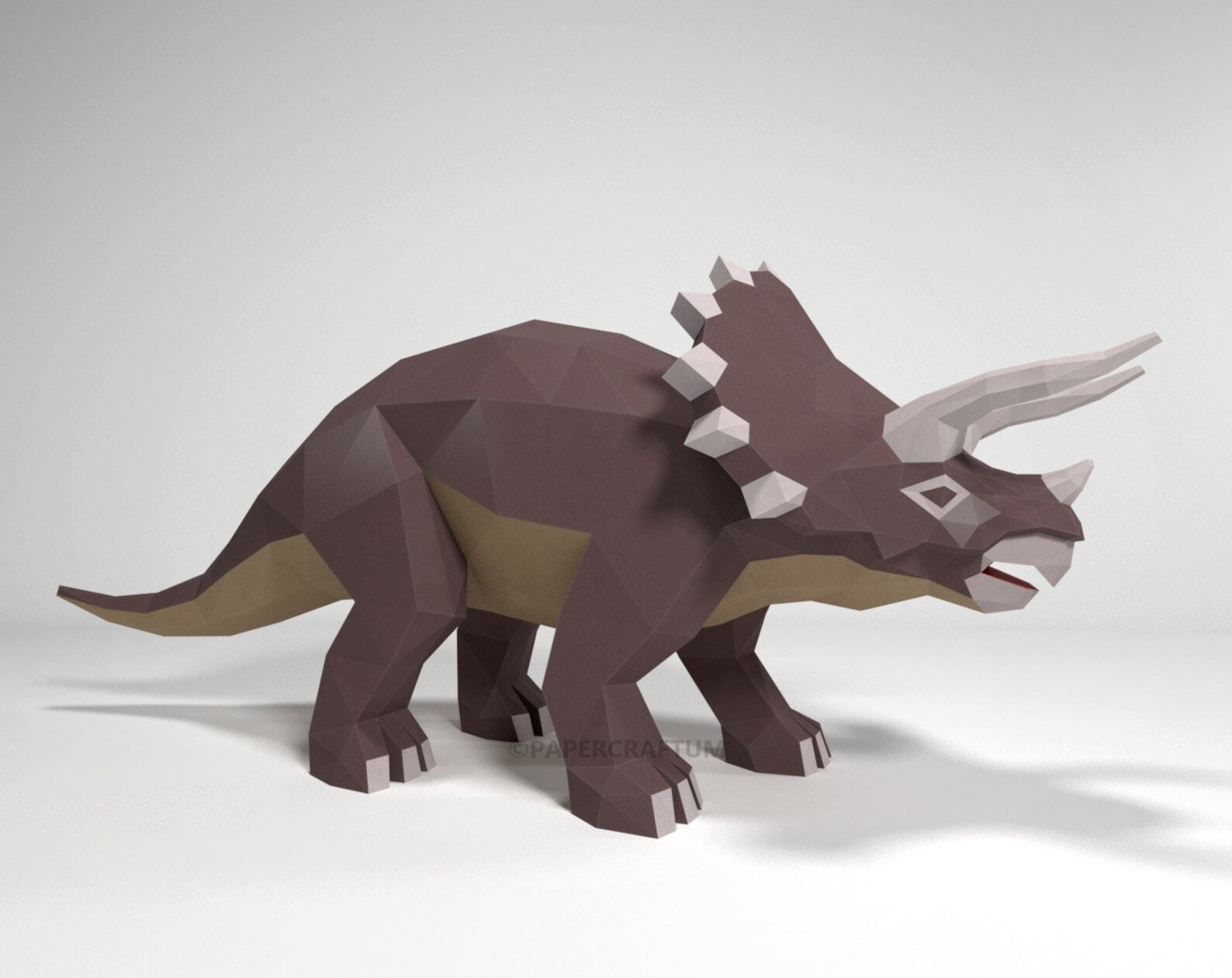 Triceratops Papercraft Dinosaur Papercraft Sculpture - Etsy
