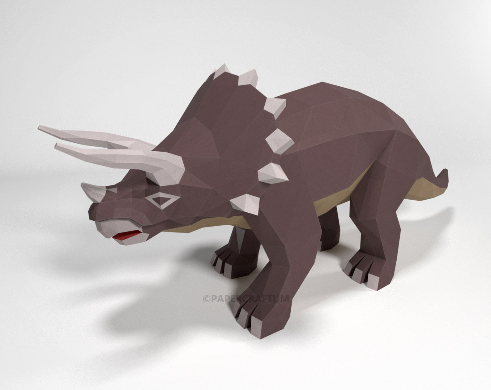 Triceratops Papercraft Dinosaur Papercraft Sculpture - Etsy