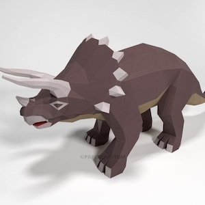 Triceratops Papercraft Dinosaur Papercraft Sculpture - Etsy