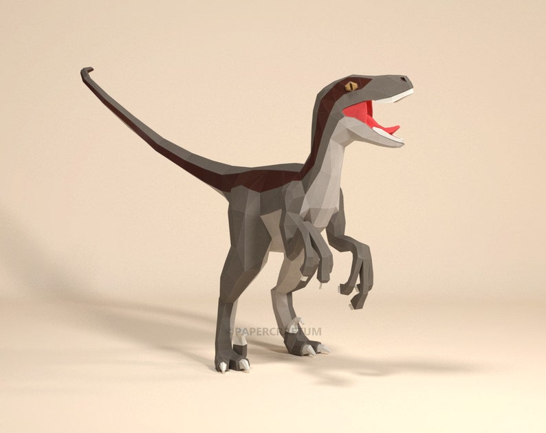 Raptor Papercraft 3D Velociraptor Papercraft Kit Dinosaur - Etsy Australia