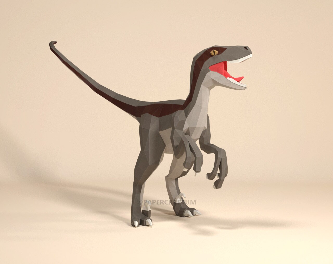 Raptor Papercraft 3D Velociraptor Papercraft Kit Dinosaur - Etsy