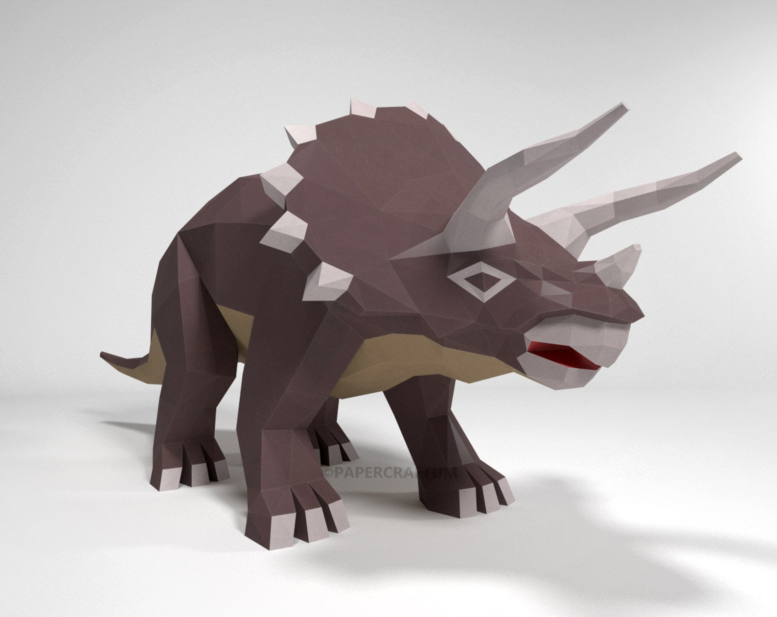 Triceratops Papercraft Dinosaur Papercraft Sculpture - Etsy