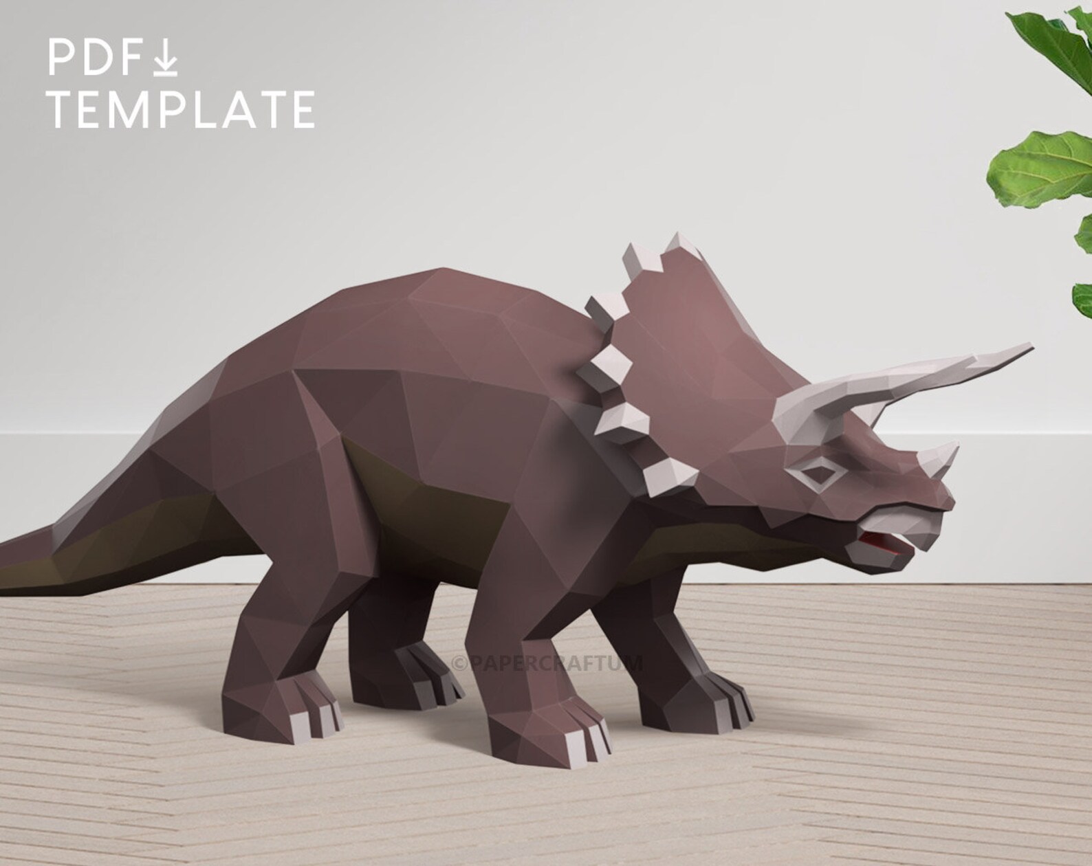 Triceratops Papercraft Dinosaur Papercraft Sculpture - Etsy