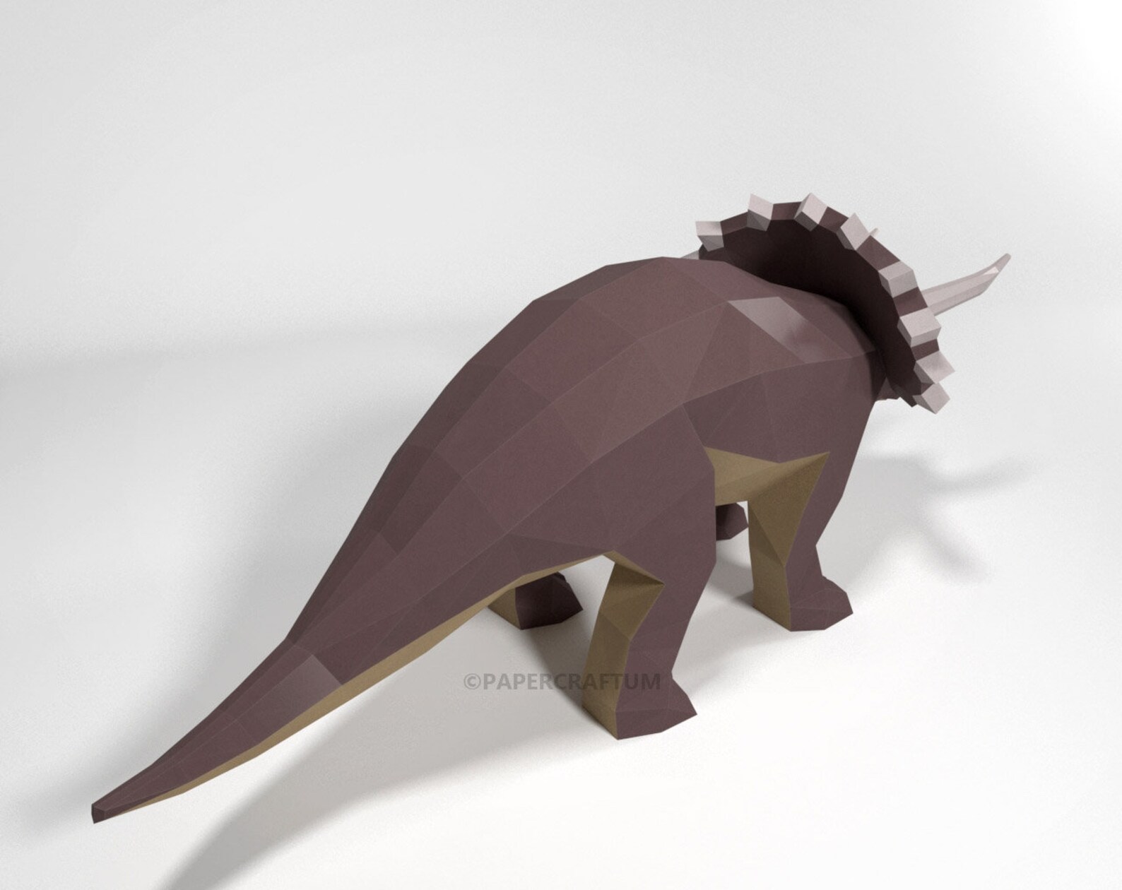 Triceratops Papercraft Dinosaur Papercraft Sculpture - Etsy