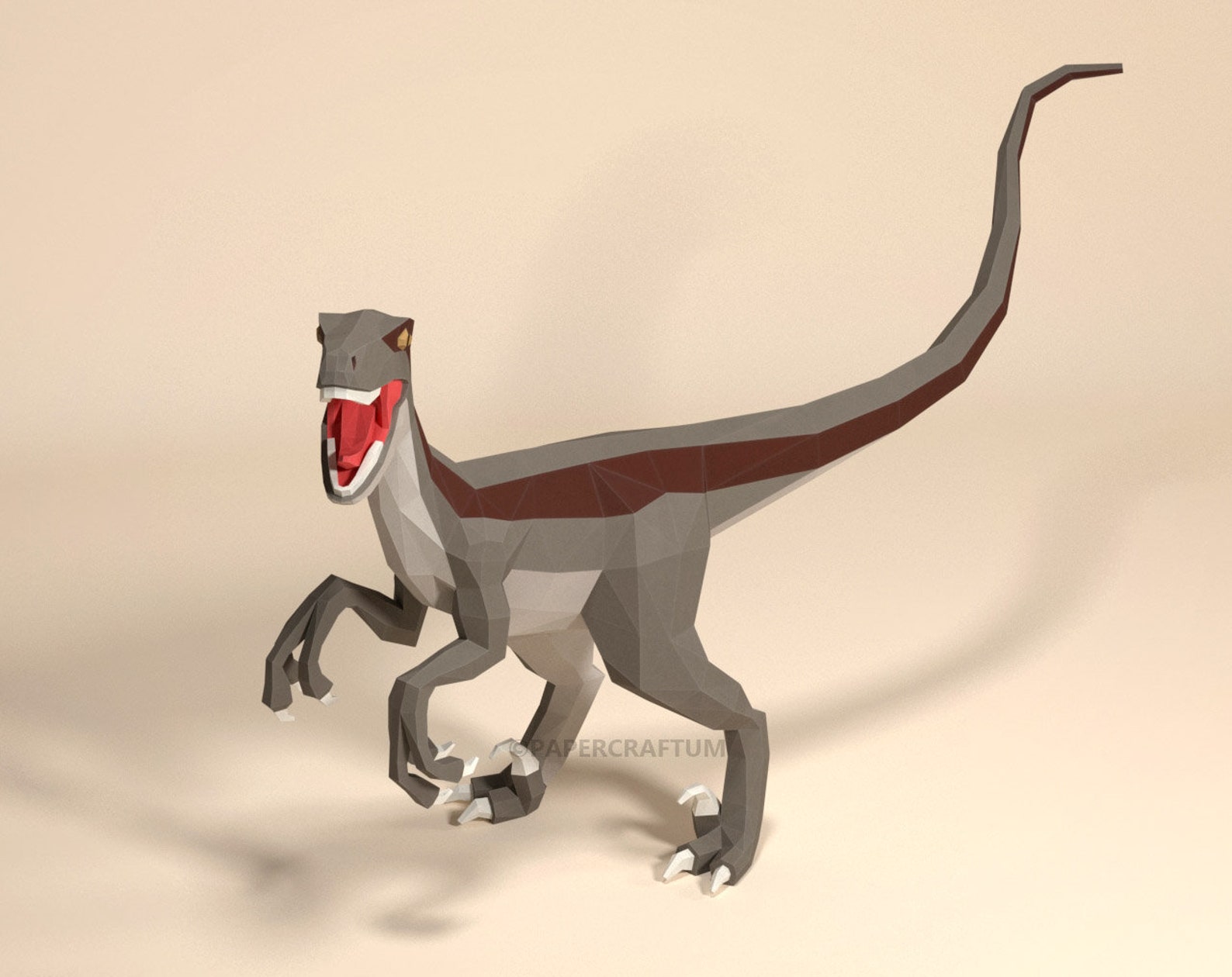 Raptor Papercraft 3D Velociraptor Papercraft Kit Dinosaur - Etsy
