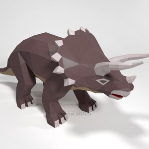 Triceratops Papercraft Dinosaur Papercraft Sculpture - Etsy