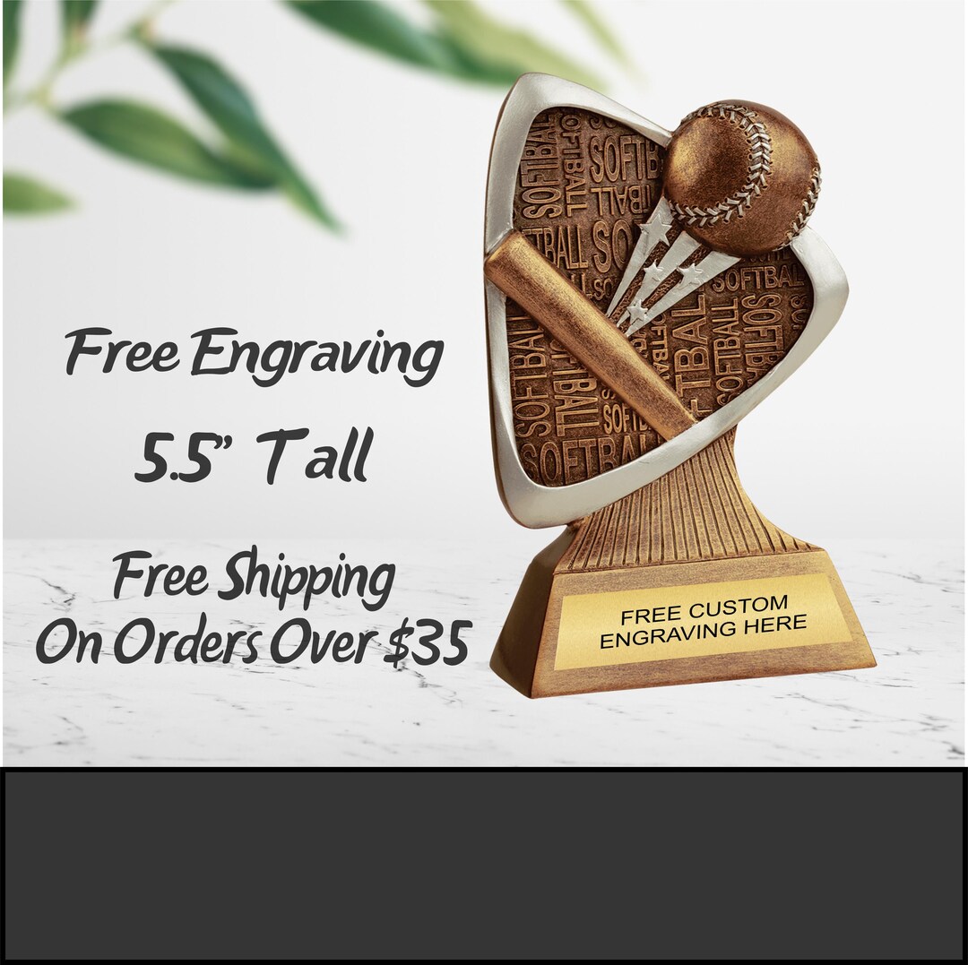 Baseball Resin Figure Trophies Award Made of Silver Pewter With Gold ...