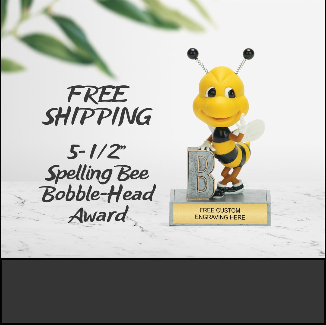 Spelling Bee Bobblehead Trophy: Custom Engraved Resin Award - Etsy