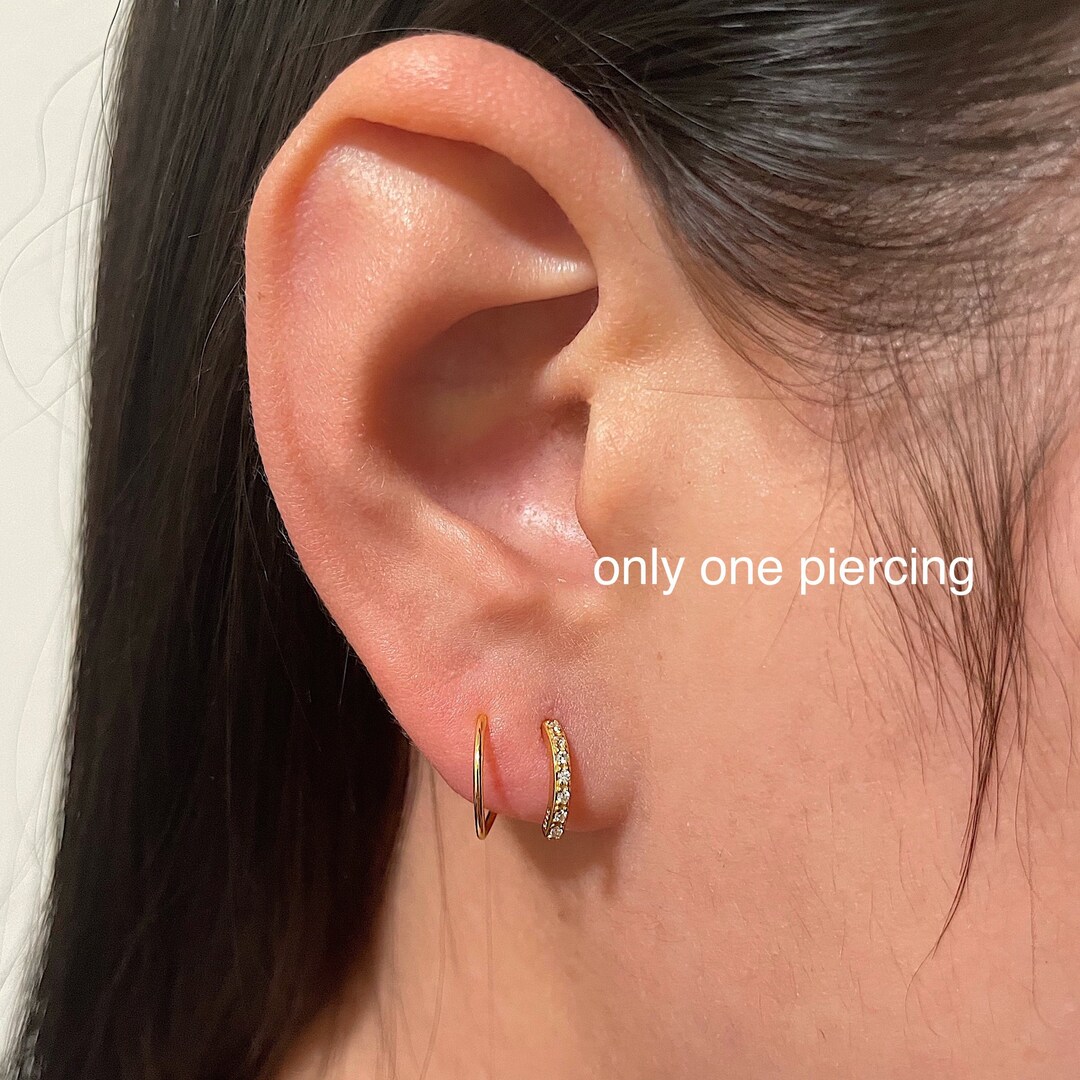 1 Pair Sterling Silver Faux Double Hoop Twist Earrings,spiral Earrings ...