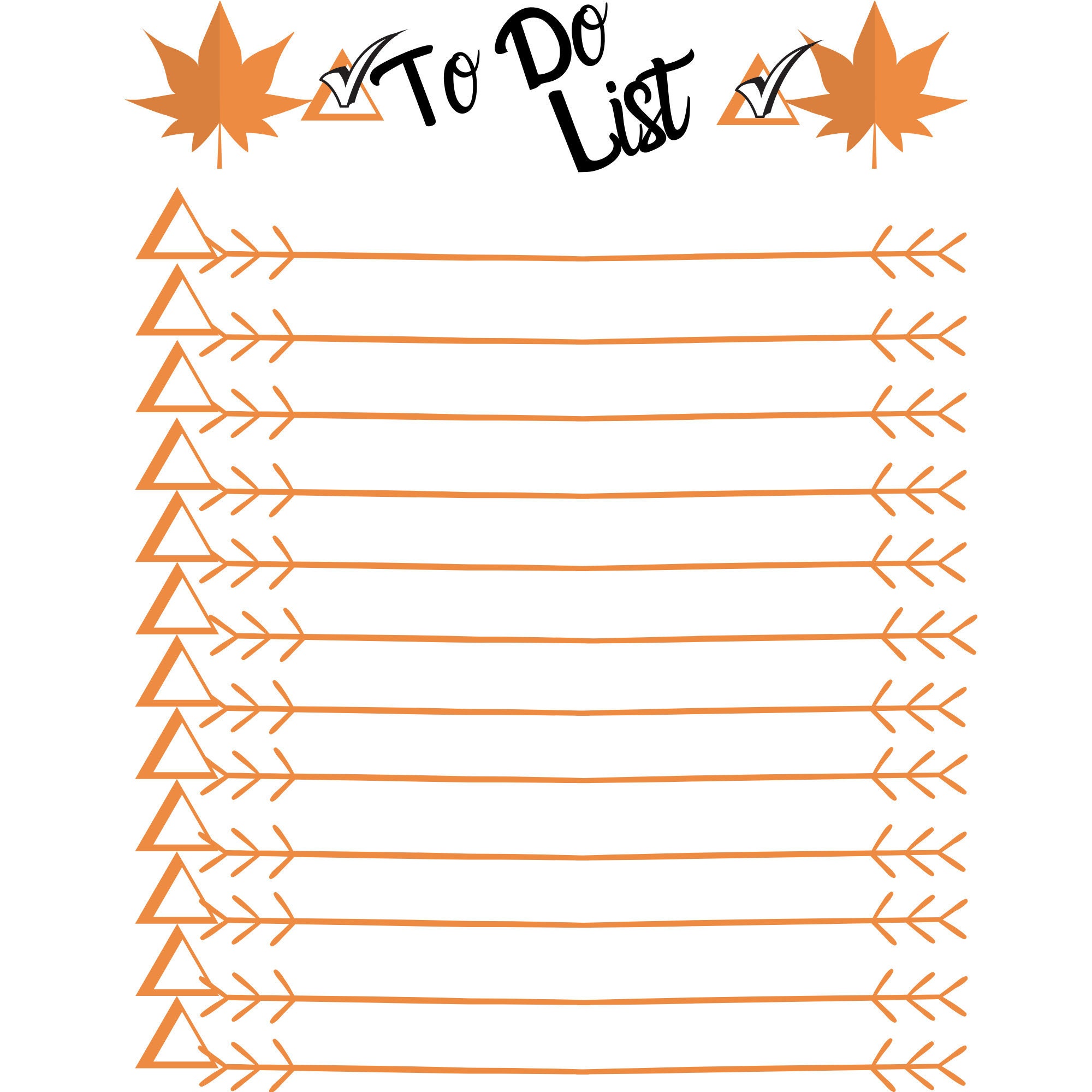 Digital Printable Fall To Do List | Etsy
