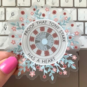 Proof That Tony Stark Has a Heart: Stickerclear - Etsy