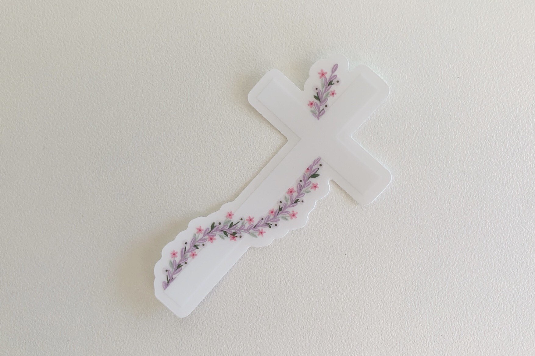 Cross & Floral: StickerClear | Etsy