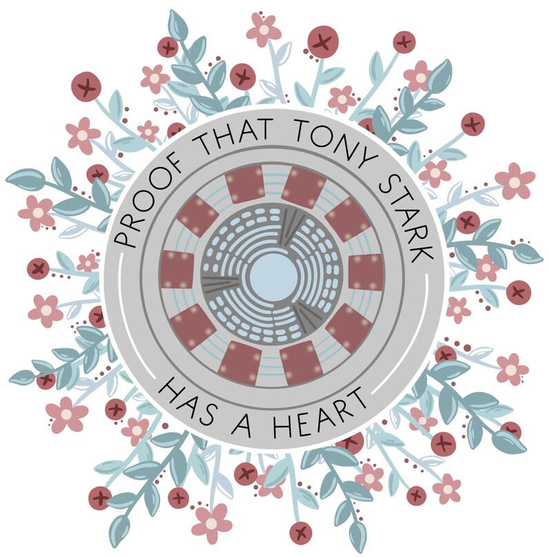 Proof That Tony Stark Has a Heart: Stickerclear - Etsy