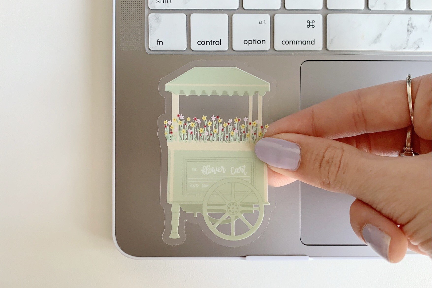 Flower Cart: Sticker—clear - Etsy