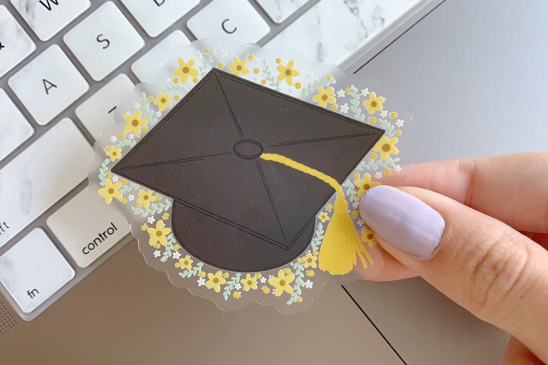 Graduation Cap: Stickerclear | Etsy