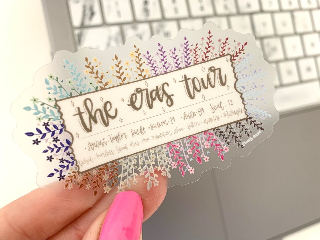 Taylor Swift the Eras Tour: Sticker—clear - Etsy