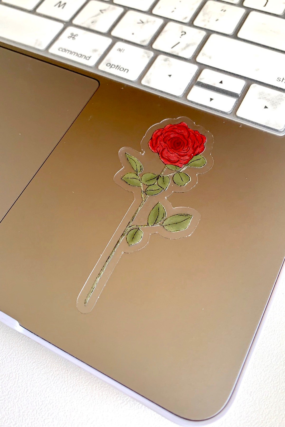 Rose: Sticker—clear - Etsy