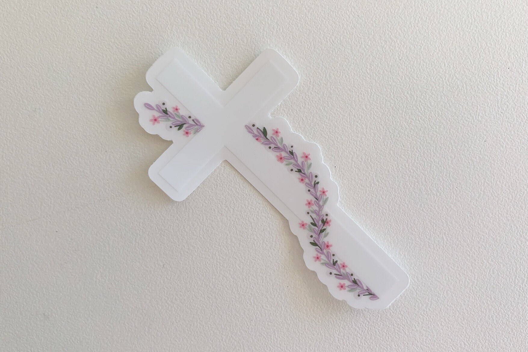 Cross & Floral: StickerClear | Etsy