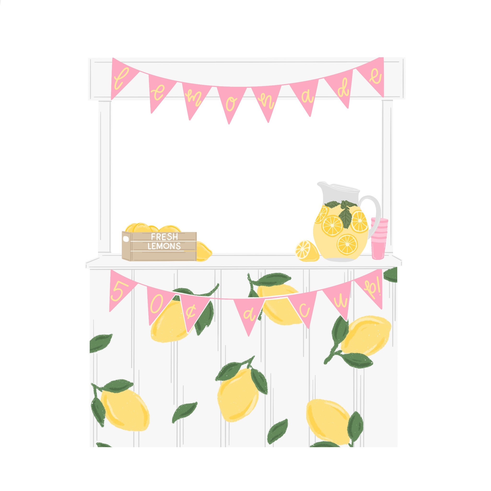 Lemonade Stand: Stickerclear | Etsy
