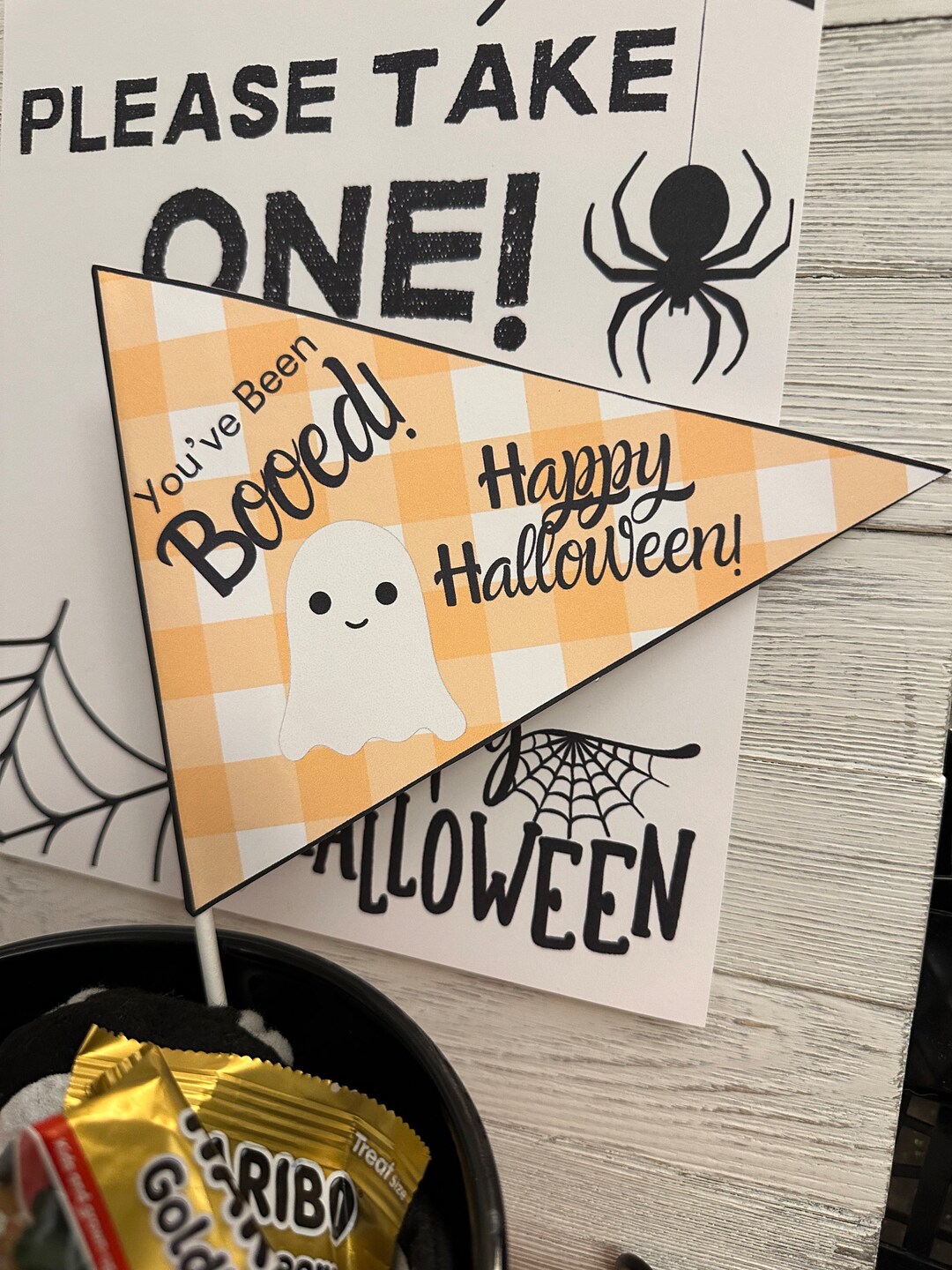 Adorable Ghost Boo Bag Banner Printable - You've Been Booed Halloween ...