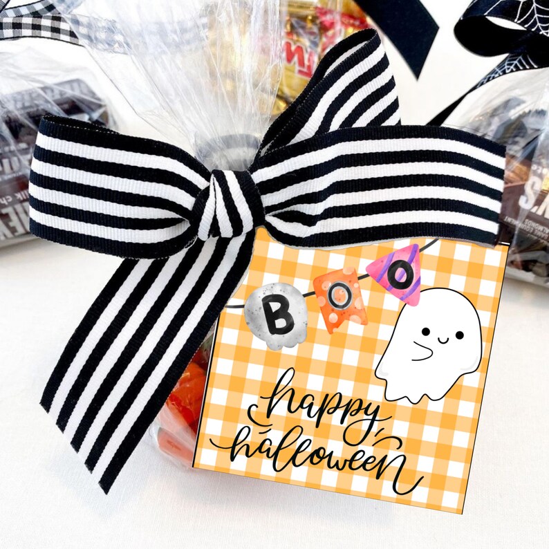 Adorable Ghost Boo Bag Tags Printable - You've Been Booed Halloween ...