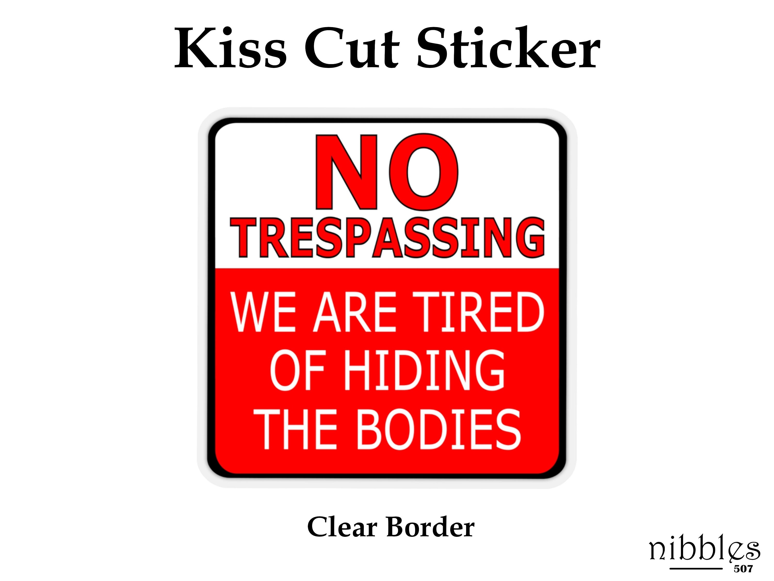 No Trespassing Stickers | Magnets Decal Fridge Magnet | Laptop Sticker ...